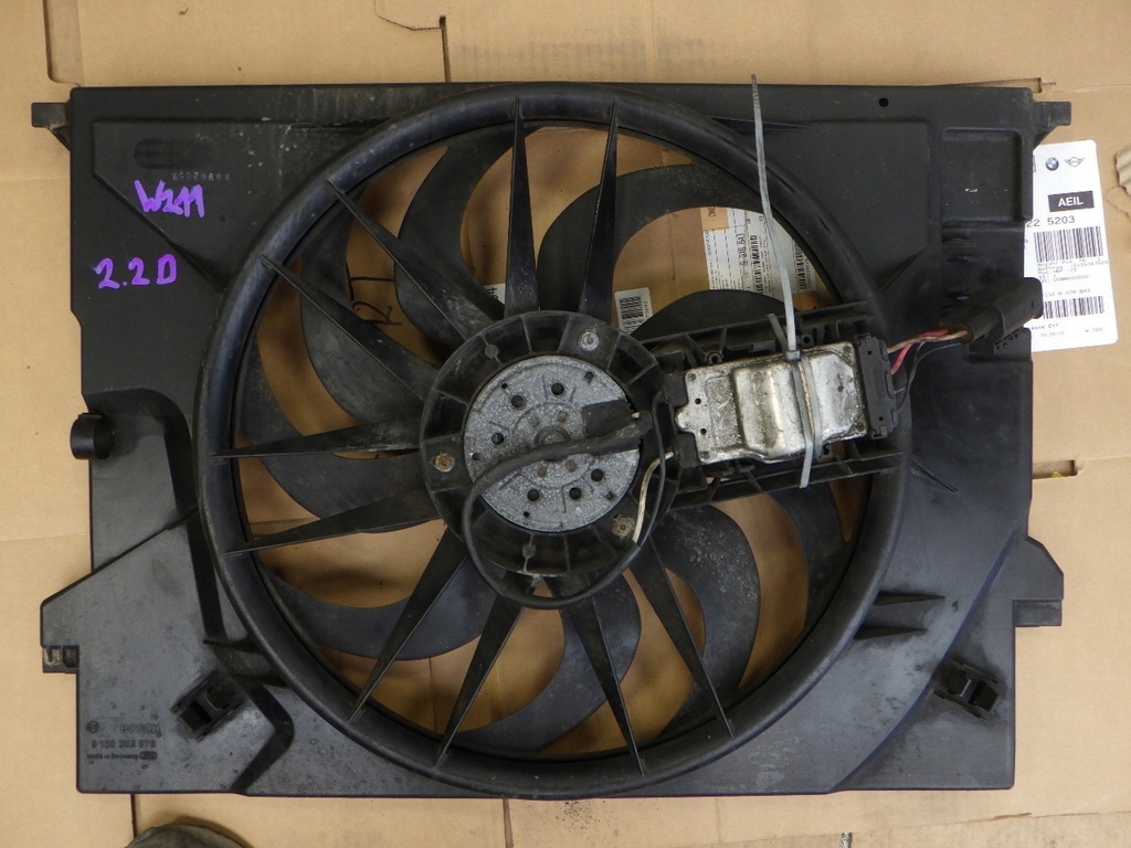 WENTYLATOR CHŁODNICY MERCEDES W211 2.2 2115002193 - 12368704147 ...
