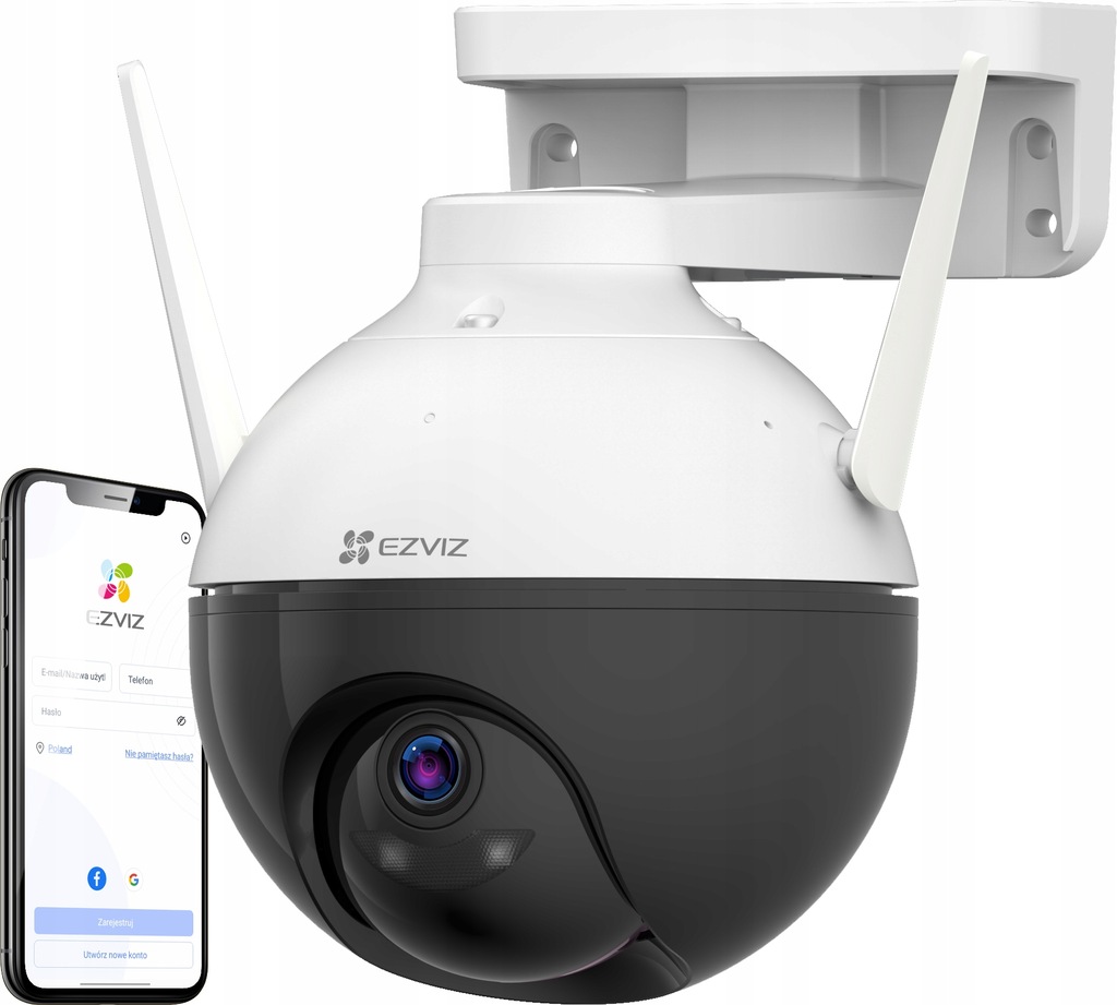 Kamera obrotowa WiFi Zewnętrzna IP FullHD EZVIZ - 11580092542 - oficjalne archiwum Allegro