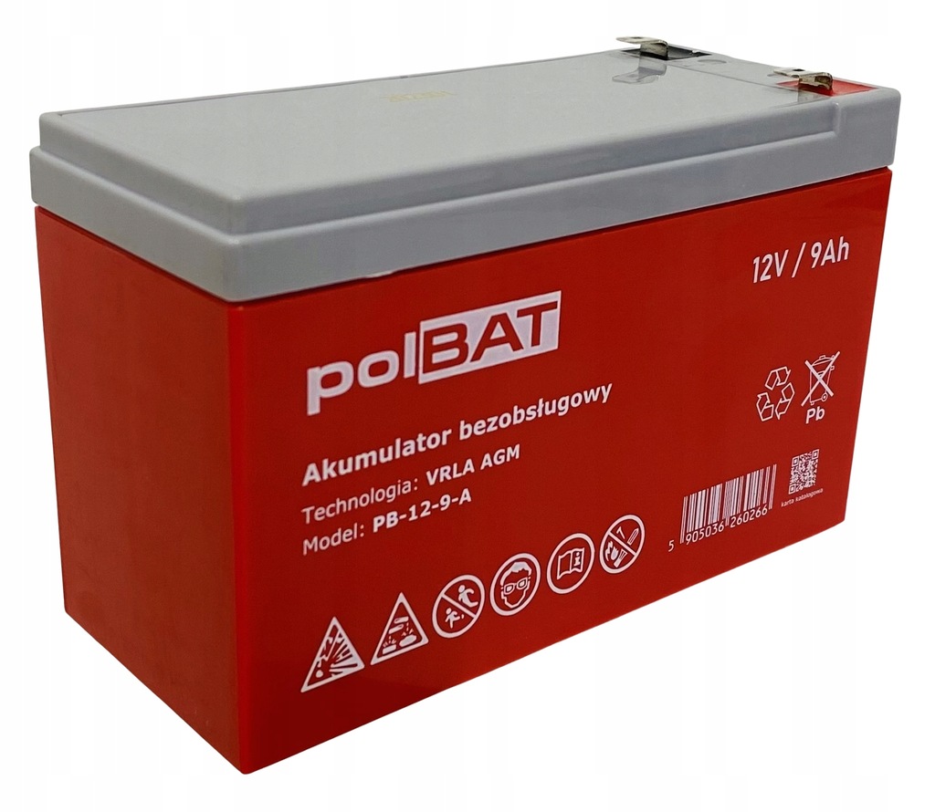AKUMULATOR AGM 12V 9Ah BEZOBSŁUGOWY VRLA MOCNY ! - 13415154251 - oficjalne archiwum Allegro