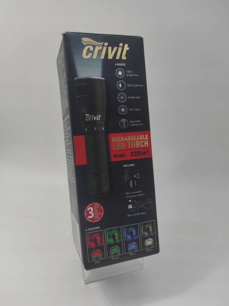 CRIVIT AKUMULATOROWA LATARKA LED - 12083574168 - oficjalne archiwum Allegro