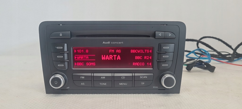 Audi Concert A3 8P Radio Cd Mp3 8P0035186GX z kodem - 15053292318 - oficjalne archiwum Allegro