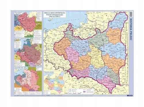Mapa Polski. II RP. Plansza edukacyjna - 7947509488 - oficjalne ...
