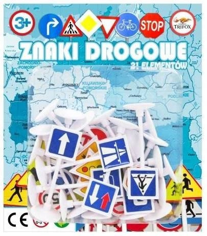 ZNAKI DROGOWE 21 ELEMENTÓW - 12721970151 - oficjalne archiwum Allegro