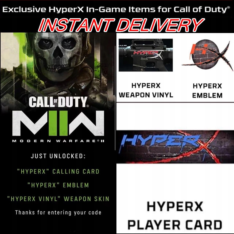HYPERX COD MW2 Call of Duty Modern Warfare2 code - 12968852294 ...