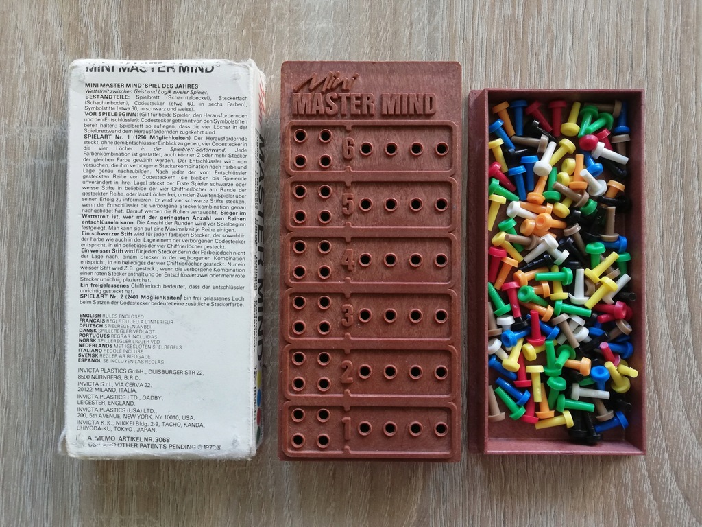 Mini MASTER MIND - gra logiczna PRL - 12186598274 - oficjalne archiwum Allegro