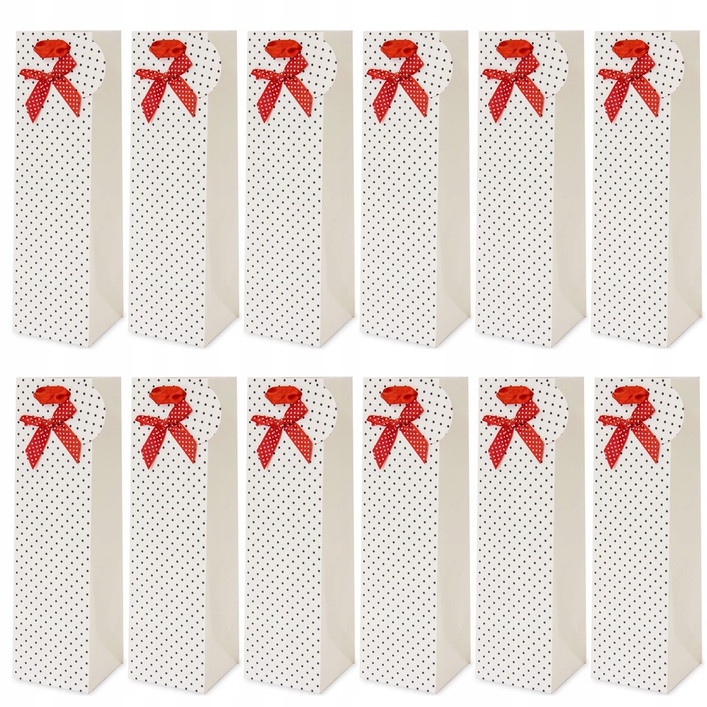 TOREBKA PREZENTOWA kropki na ALKOHOL 36cm 12szt M - 12916899645 - oficjalne archiwum Allegro