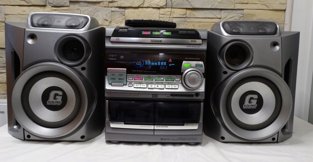 WIEŻA PHILIPS FW-850C+KOLUMNY+PILOT SPRAWNA MOCNA - 13226739940 ...