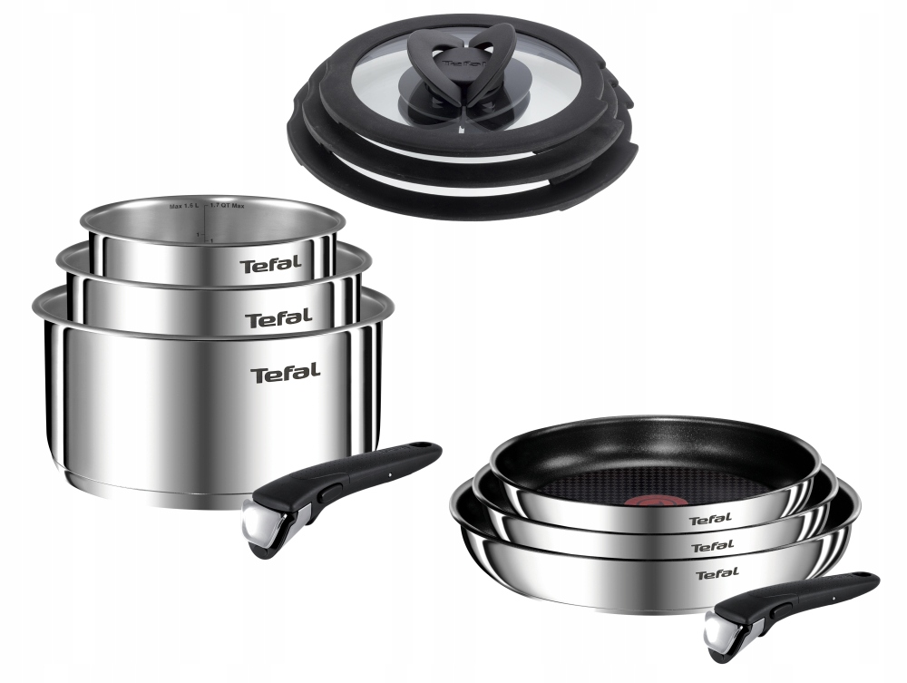 TEFAL INGENIO ZESTAW GARNKI PATELNIE INDUKCJA GAZ - 12192506052 - oficjalne archiwum Allegro
