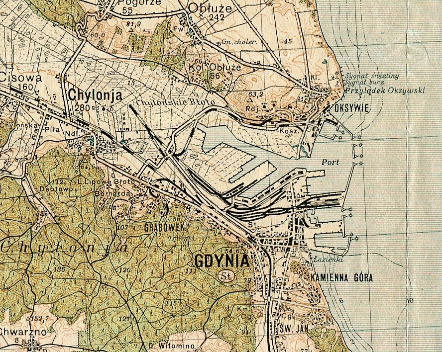 HEL / GDYNIA : mapa wojskowa : wydanie z 1931 roku - 8769760189 ...