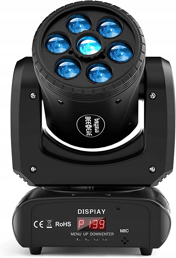 Reflektor Dyskotekowy z Ruchomą Głowicą 120W LED DMX 512 - 14842928113 ...