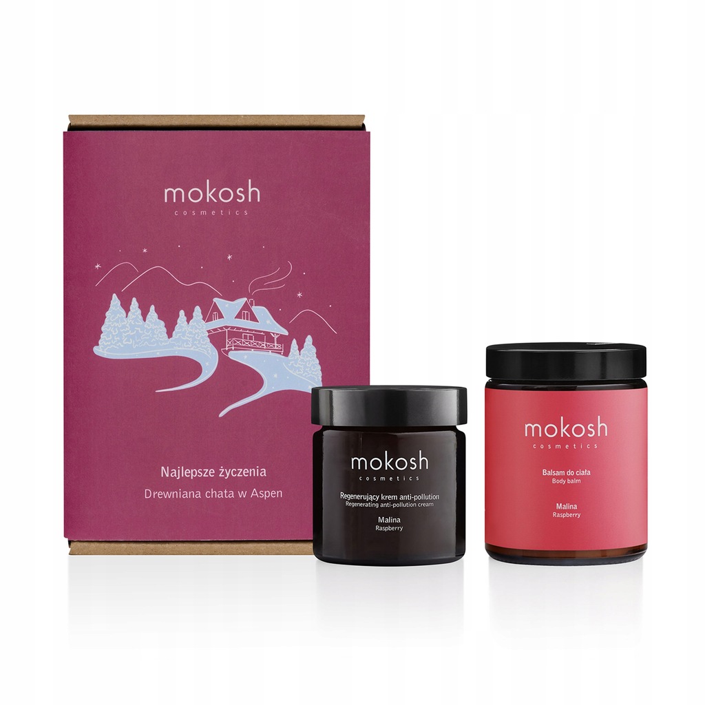 MOKOSH zestaw malinowy DREWNIANA CHATA W ASPEN - 12811144228 ...