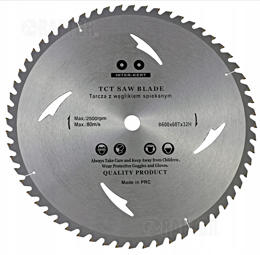 Tarcza widiowa z widią do drewna 600x32x60T INTER KERT - 13747112548 - oficjalne archiwum Allegro
