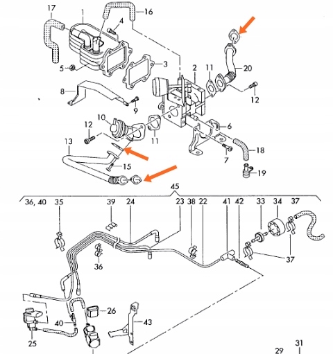 USZCZELKA ZAWORU EGR AUDI A4 B7 B8 A6 2.7 3.0 TDI - 8825448973 ...