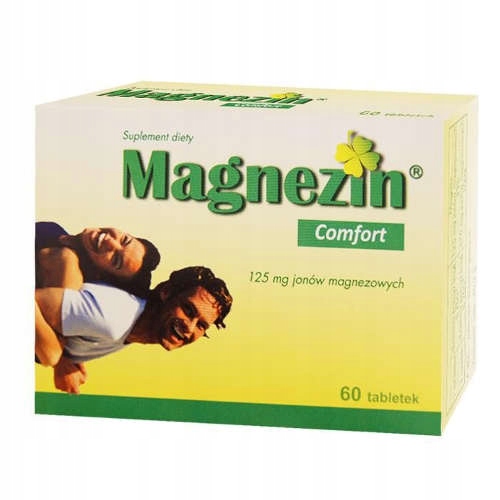 MAGNEZIN Comfort węglan magnezu 125 mg 60 tabletek - 14549163576 ...