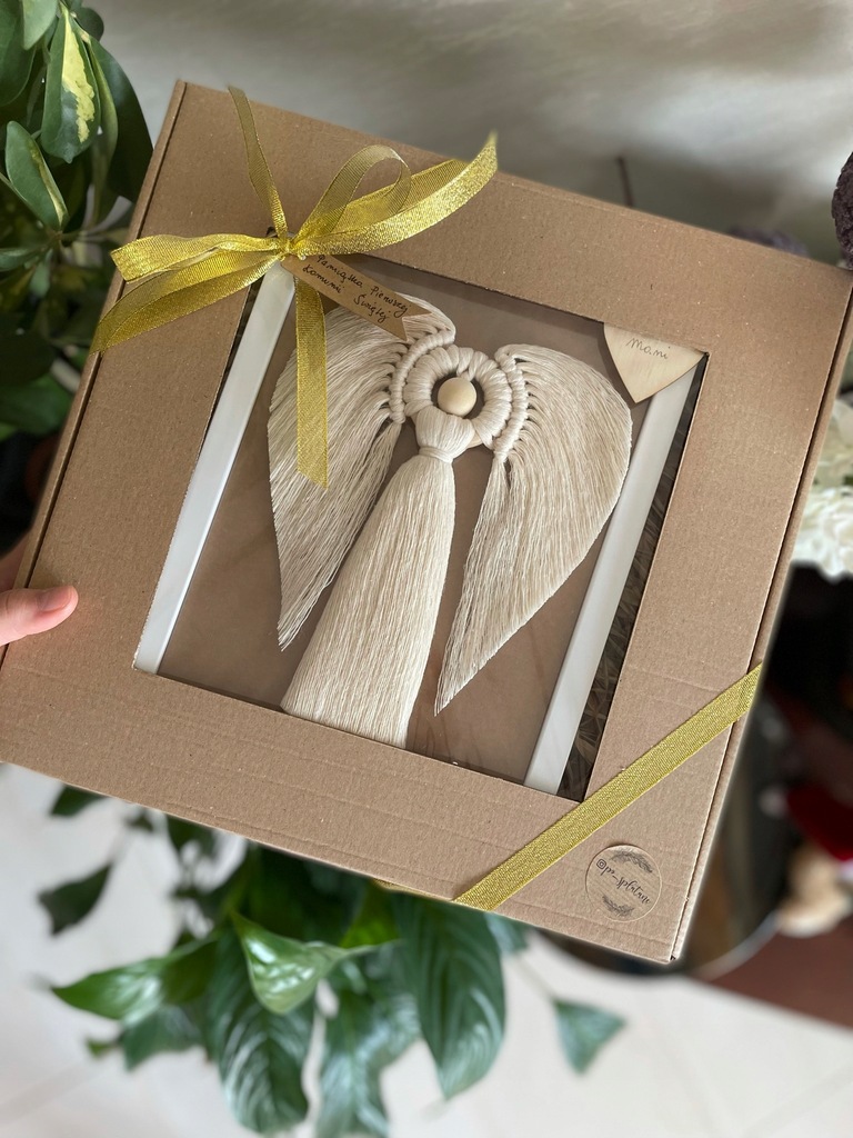 Aniołek w ramce na komunię aniol stroz prezent - 13154731574 ...