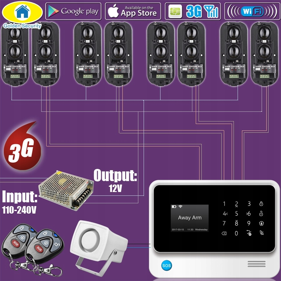 Golden security G90B 3G GSM WIFI 100 metrów - 9245631261 - oficjalne archiwum Allegro