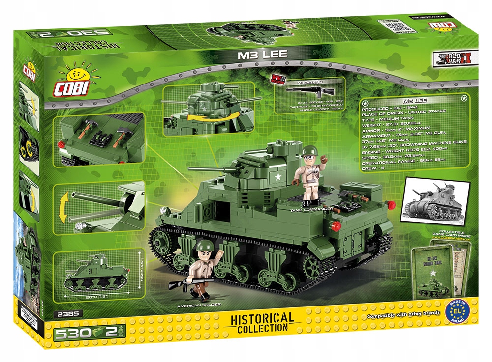 Cobi 2385 klocki M3 Lee amerykański czołg średni - 7661320751 ...