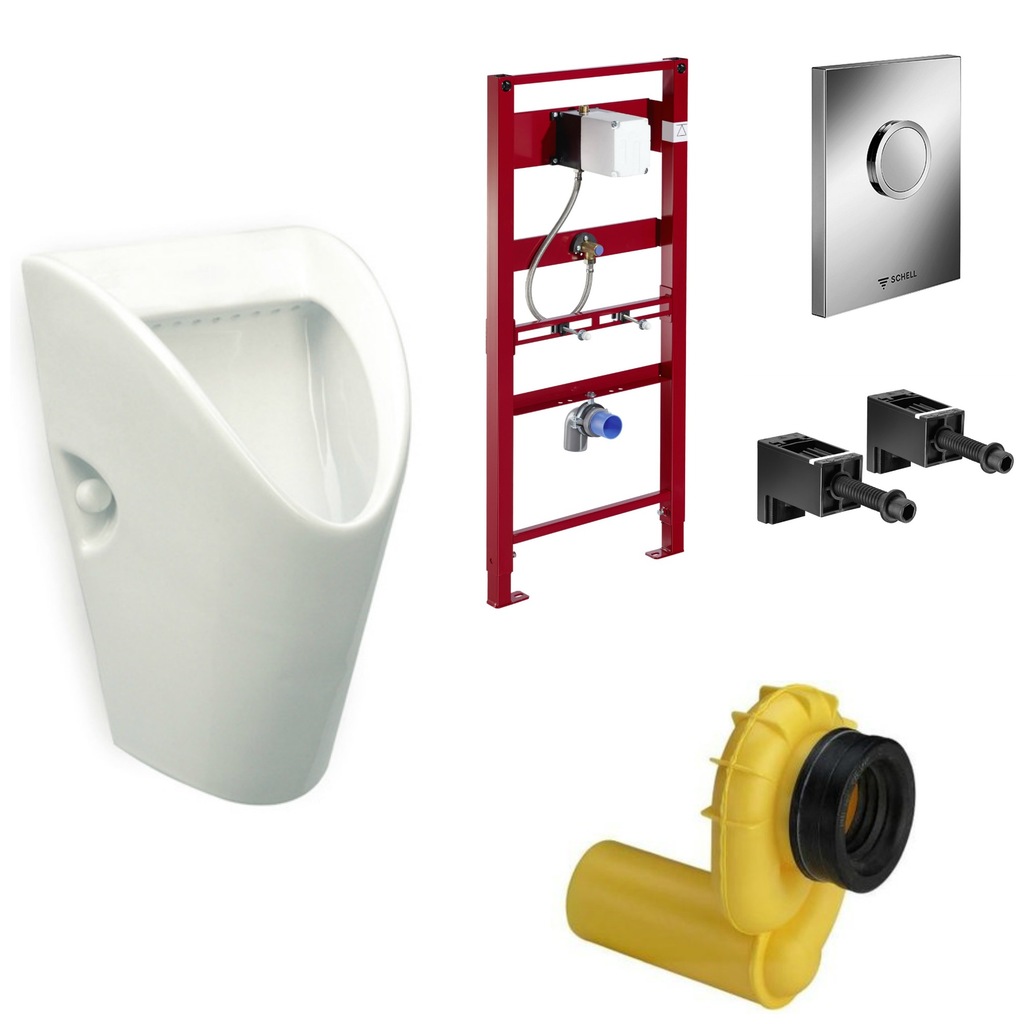 ROCA CHIC pisuar stelaż spłuczka przycisk CHROM - 13017217991 ...