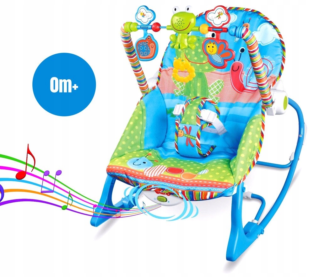Leżaczek Bujaczek Melodie Wibracje do 18 kg ŻABKA - 15044697821 ...
