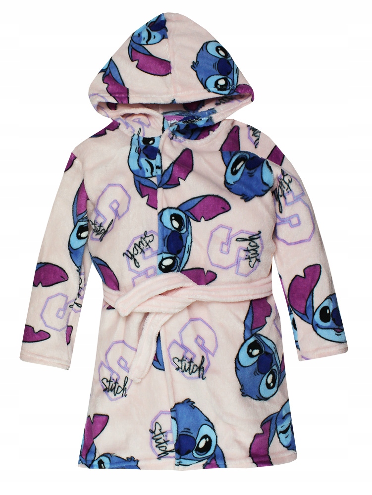 LILO I STITCH SZLAFROK DLA DZIEWCZYNKI CIEPŁY ZIMOWY Z KAPTUREM MIKOŁAJ 116 - 16878794008 ...
