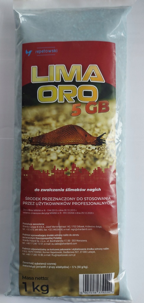 LIMA ORO 5 GB na ślimaki, niebieskie granulki 1 kg - 12000493489 ...
