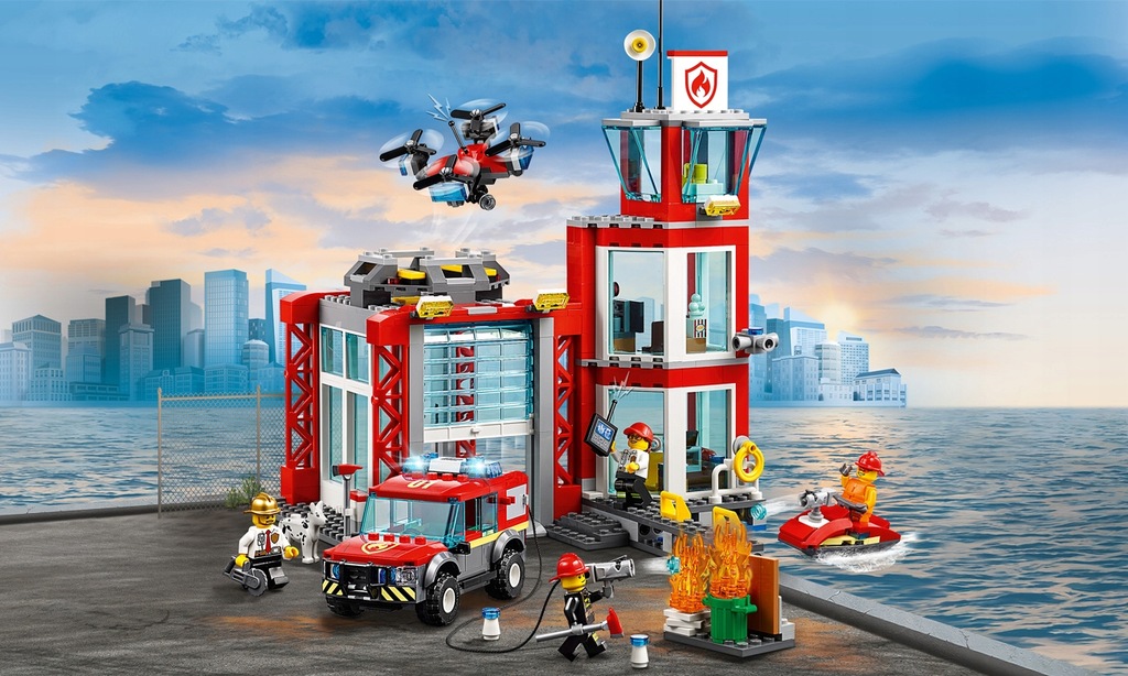 LEGO City Remiza strażacka 60215 - 8556217366 - oficjalne archiwum Allegro