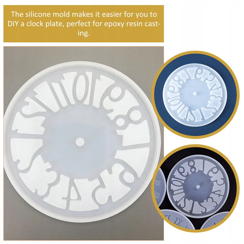 Resin Mold Molds Clock Dial Number Silicone 2 Pcs - 14260568982 ...