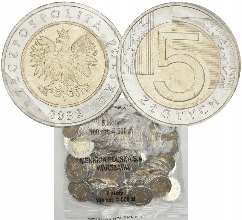 8.fs.ZEST., III RP, SASZETKA MENNICZA - 5 ZŁ 2022 - 14294178206 - oficjalne archiwum Allegro