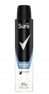 REXONA SURE MEN antyperspirant INVISIBLE 250ml UK - 13437356311 ...