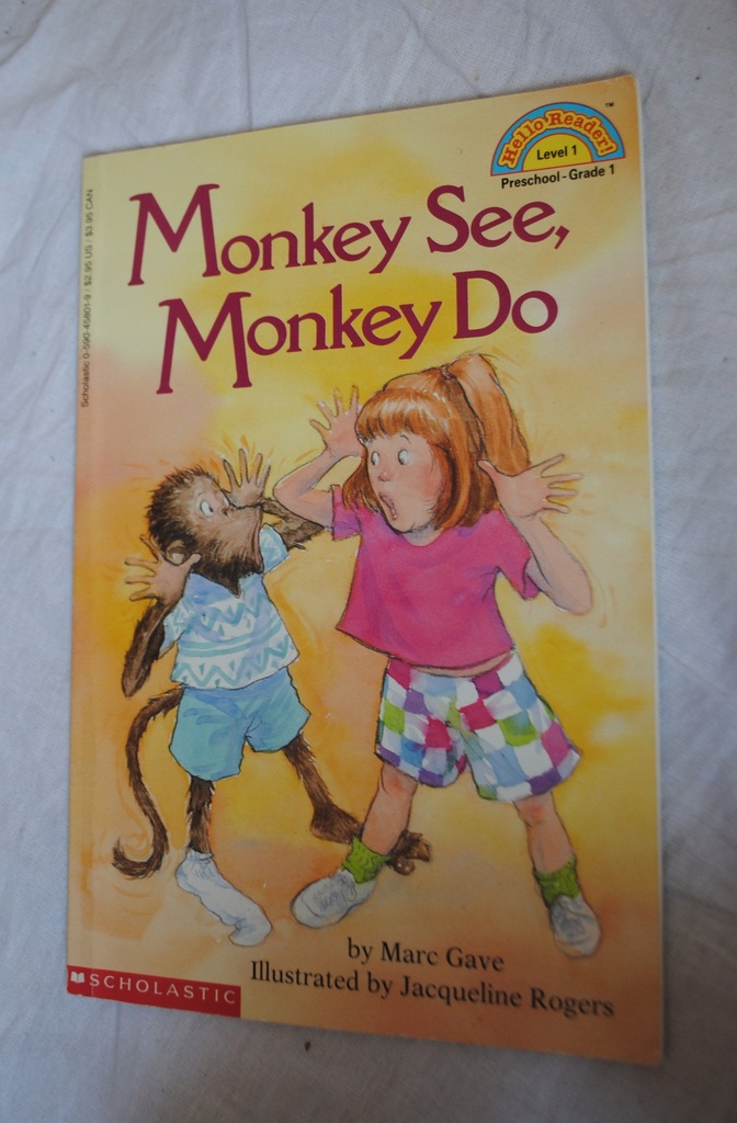 MONKEY SEE, MONKEY DO HELLO READER SCHOLASTIC - 13081206856 - oficjalne ...