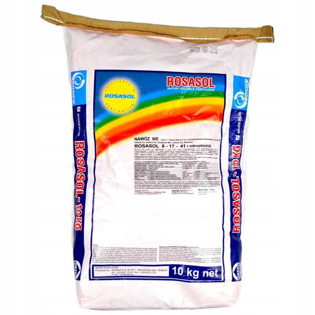 ROSASOL 8-17-41 10KG NAWÓZ DOLISTNY BELGIJSKI - 11769584532 - oficjalne archiwum Allegro