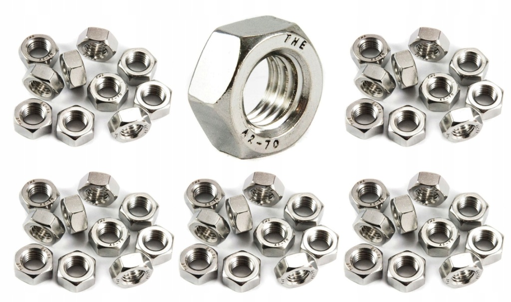 Nakrętka sześciokątna DIN 934 A2 stal nierdzewna M6 500szt ...