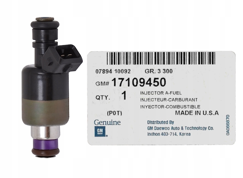 Wtryskiwacz paliwa Lanos Nubira Aveo 17109450 - 12610883445 - oficjalne ...