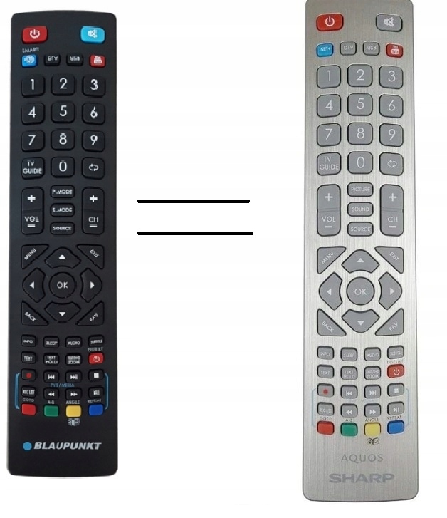 Oryginalny pilot Sharp AQUOS YouTube LC-43CFF6002K - 12100408442 - oficjalne archiwum Allegro