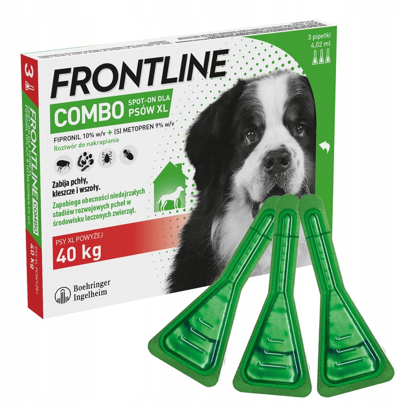 FrontLine Combo Pipeta na Kleszcze XL 40kg+ - 12664531019 - oficjalne ...