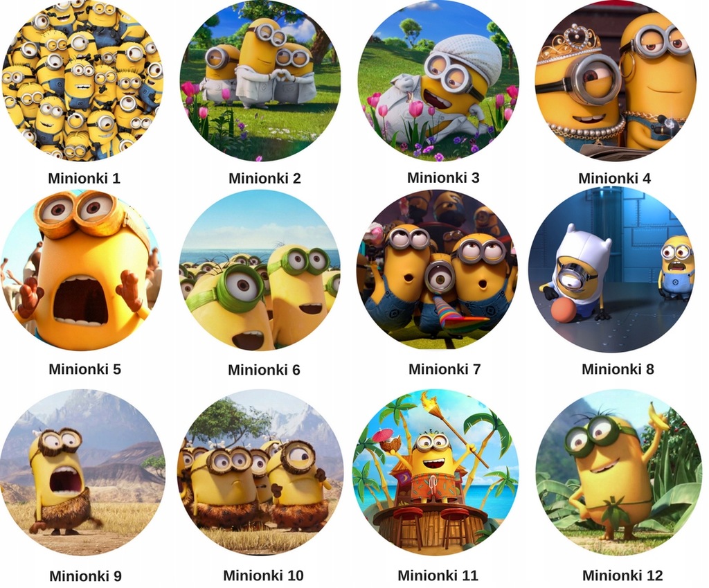 MINIONKI MINIONS wzór tapeta gruby opłatek +GRATIS - 9830159967 - oficjalne archiwum Allegro