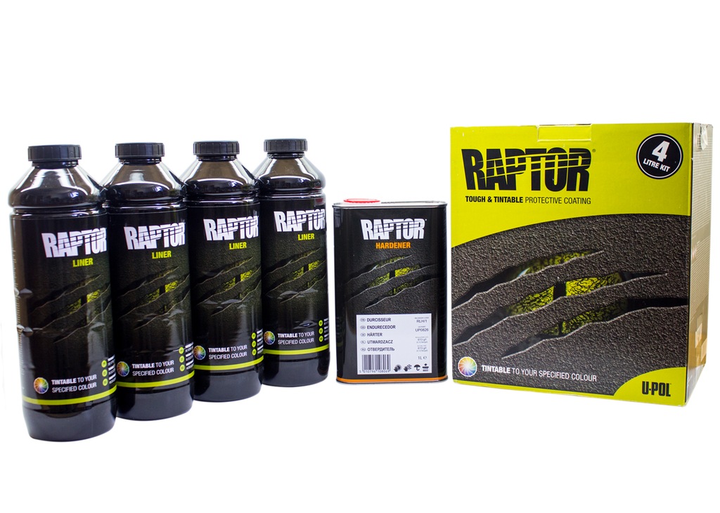 ŚRODEK OCHRONNY RAPTOR U-POL 4L + 400ml FARBY RAL - 10491125153 ...