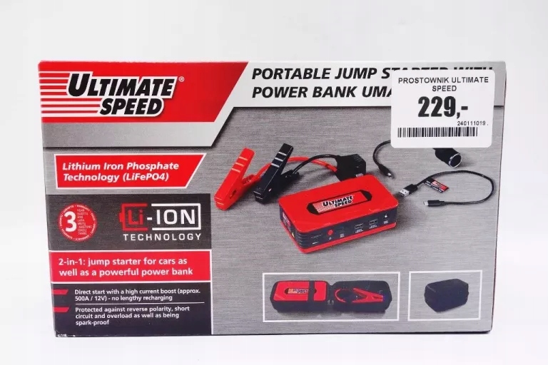 ULTIMATE SPEED PORTABLE JUMP STARTER WITH POWER BANK UMAP @OKAZJA ...