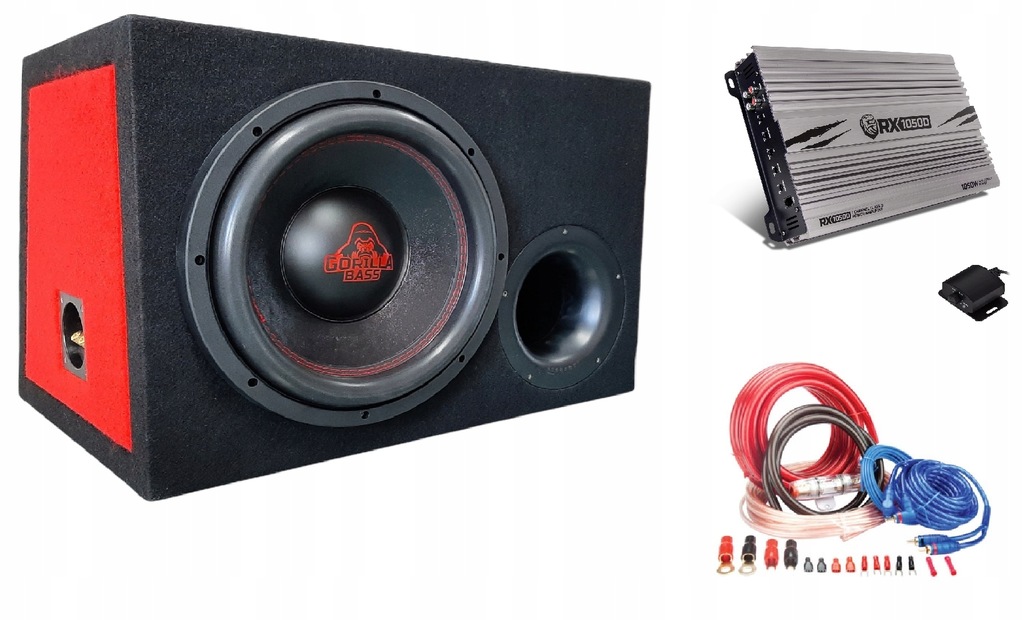 Skrzynia Basowa GORILLA BASS E12 + RX1050D + KABLE - 11846801527 - oficjalne archiwum Allegro