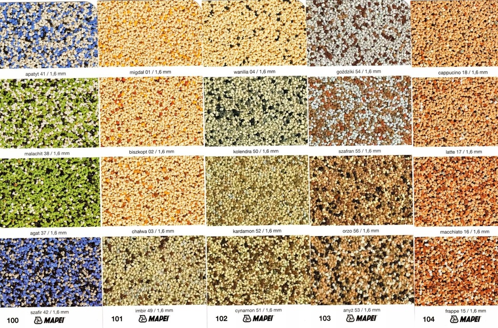 Tynk mozaikowy Mapei 1,6 marmolit Lapis 20kg - 12305311039 - oficjalne archiwum Allegro