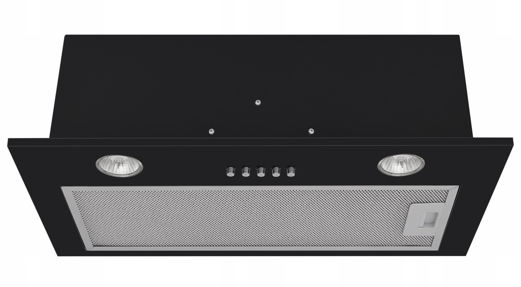 Czarny okap do zabudowy 52cm wydajność 340m3/h - 12141601084 ...