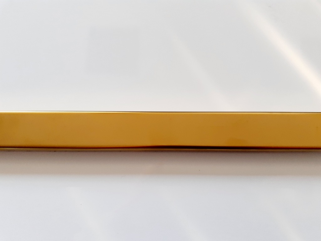 LISTWA INOX METALOWA ZŁOTA STEEL POŁYSK 2 x 50 - 11972845141 ...