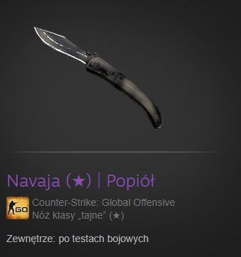 Navaja Popiół FT CS GO SKIN KNIFE NÓŻ Scorched - 12693440400 ...