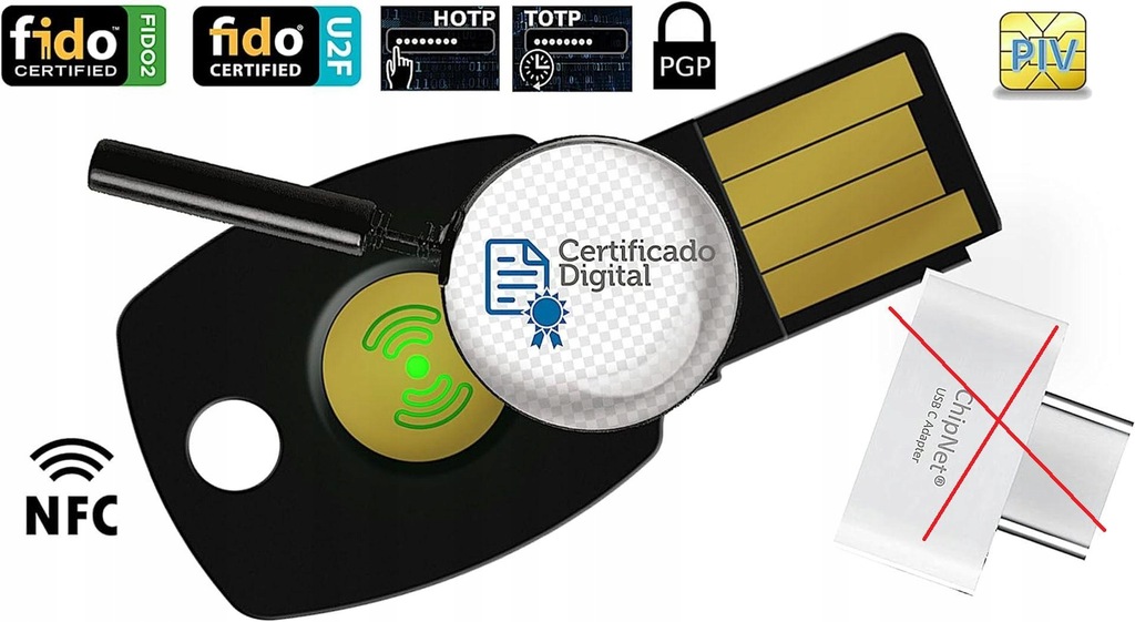 ChipNet FIDO2 NFC Plus - klucz zabezpieczający 1 szt - 14700850734 ...