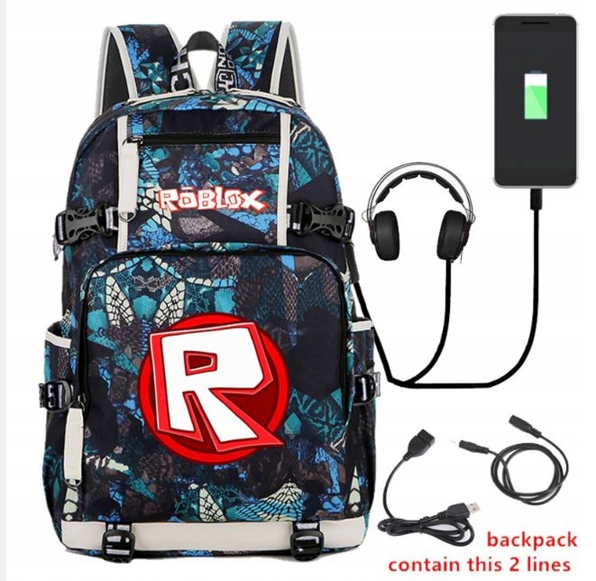 PORZĄDNY PLECAK FUNKCJONALNY ROBLOX USB WYB.WZORÓW - 9560381381 ...