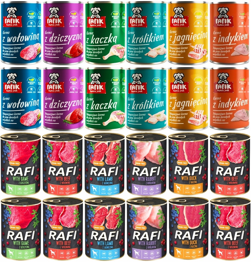 Dolina Noteci Rafi mix 5 smaków 400g x 12 + Fafik mix 400g x 12 ...