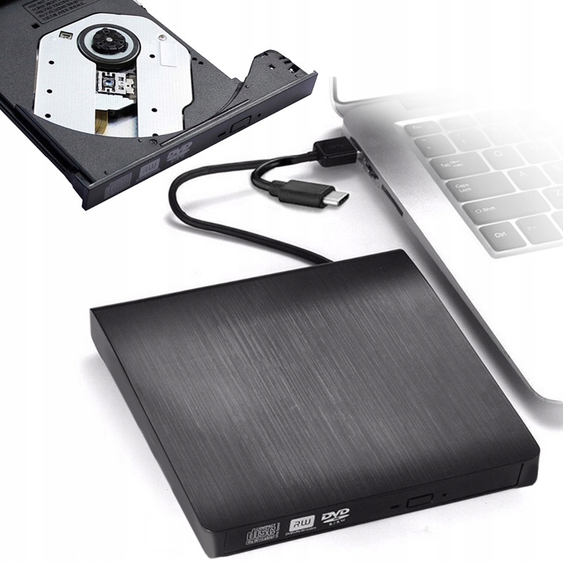NAPĘD ZEWNĘTRZNY CD-R DVD USB Nagrywarka Do Laptopa PC Odtwarzacz ...