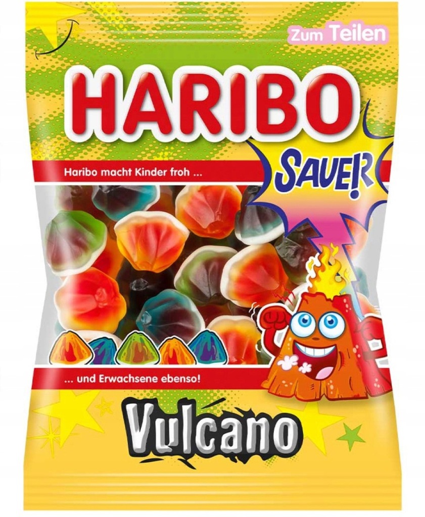 Haribo Żelki Owocowe z Pianką Vulcano 175 g (DE) - 12203559754 ...