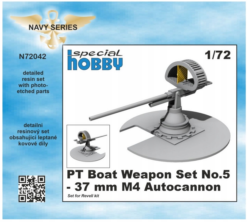 PT Boat Weapon Set No.5 - 37 mm M4 Autocannon CMK N72042 1/72 ...