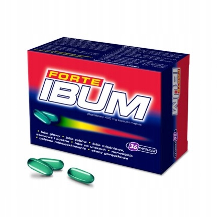 Ibum Forte 0,4 g, 36 kaps ból p/zapalnie ibuprofen - 12919338176 ...